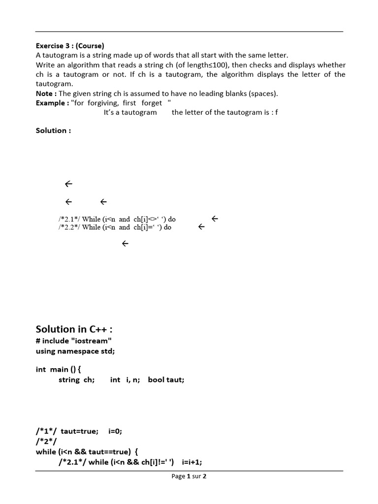 4) The Strings - Exercise 3 | PDF