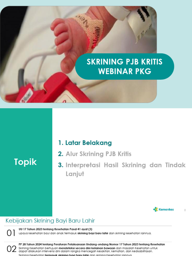 Materi 3 - Skrining PJB Kritis - Paparan Webinar Series PKG | PDF