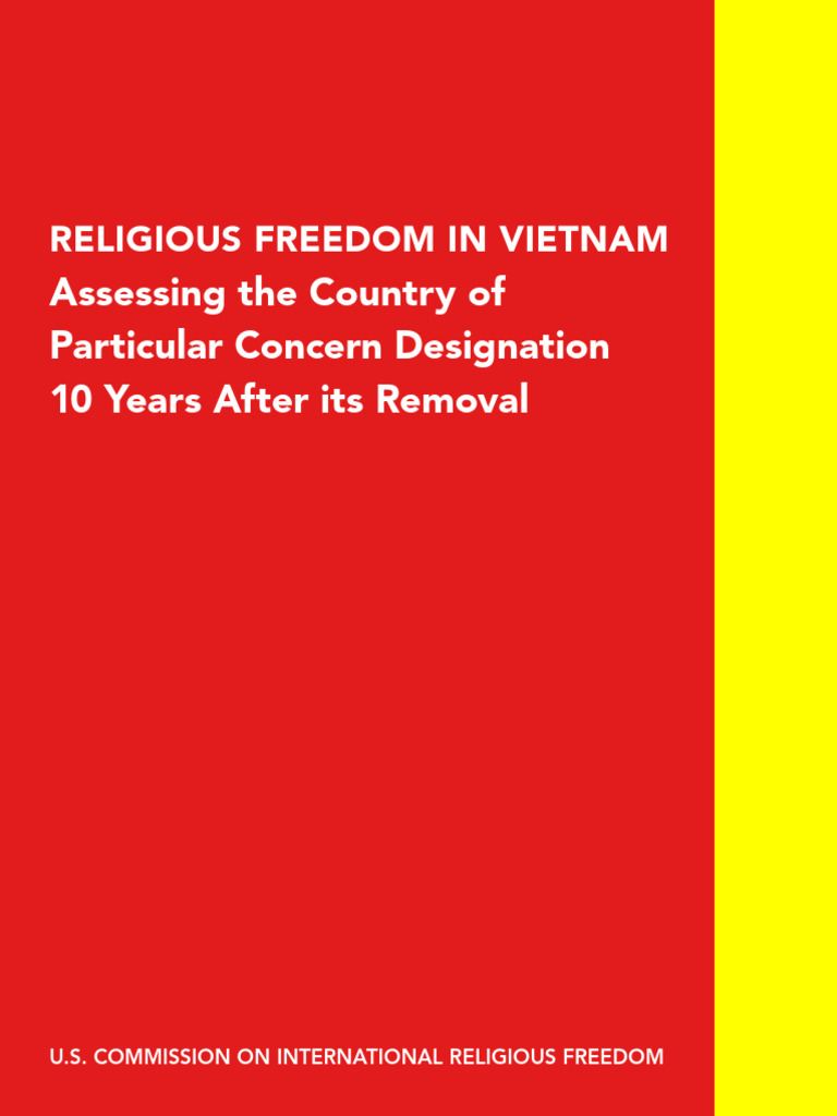 Vietnam. Assessing The Country of Particular Concern Designation 10 ...