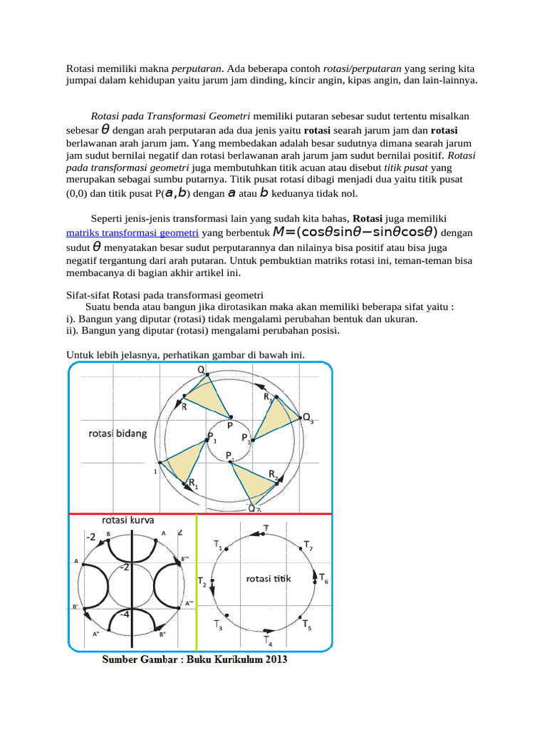 Rotasi Transformasi Geometri | PDF