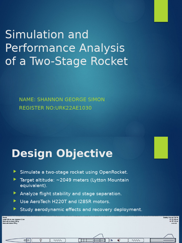Two Stage Rocket Project Presentation | PDF | Rocket | Multistage Rocket