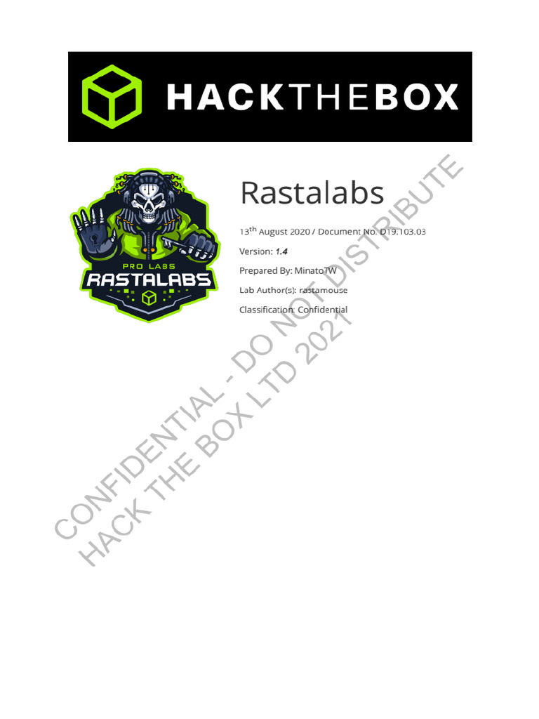 Rastalabs Official Writeup 1.4 | PDF