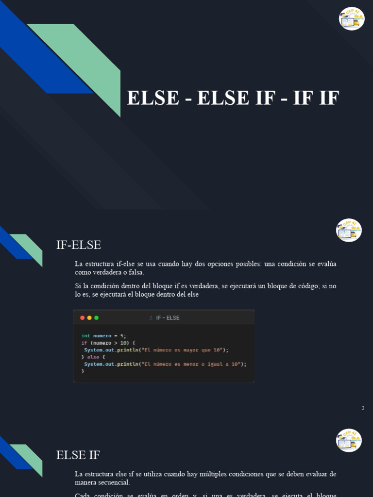 Else - Else If - If If | PDF | Flujo de control | Java (lenguaje de programación)