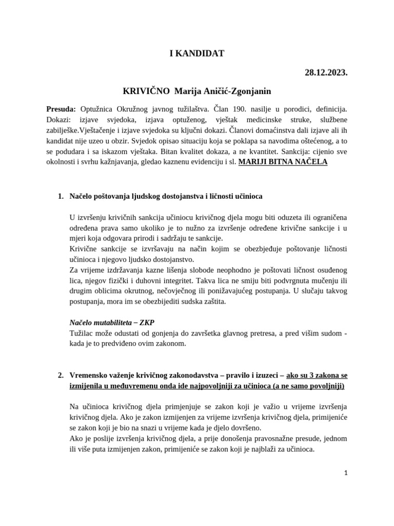 28.12.2023. Pravosudni Ispit Kandidat. | PDF