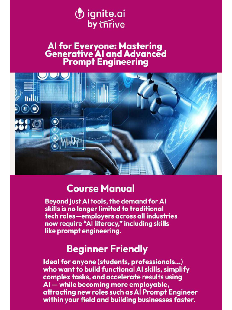 Generative AI and Advanced Prompt Engineering Brochure | PDF