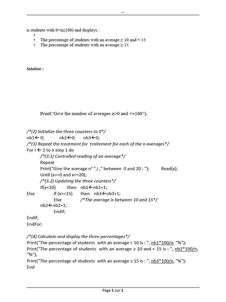 10) Iterative Structure - Exercise 3 | PDF
