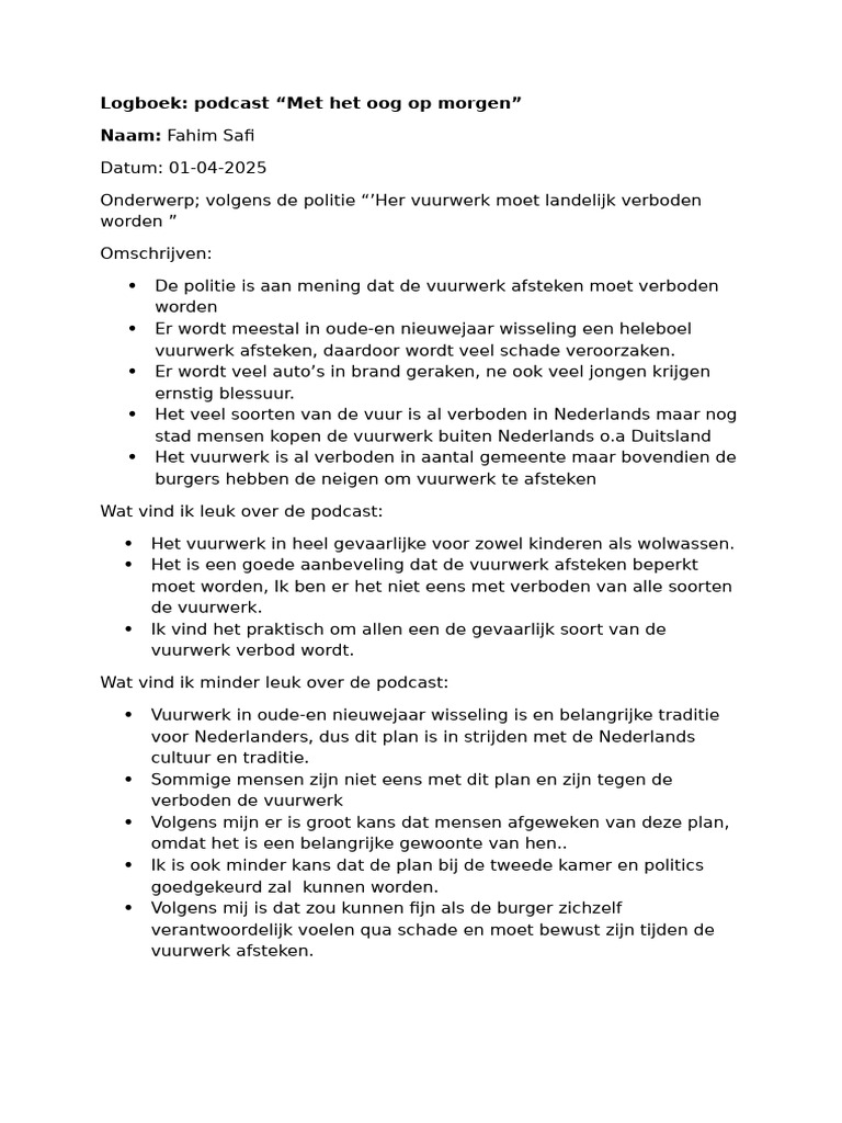 Logboek 1 | PDF