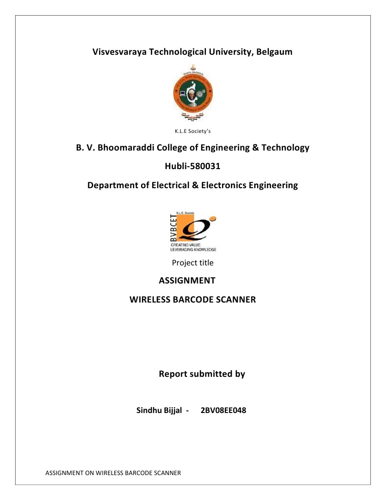 Barcode Scanner Seminar Report | PDF | Barcode | Image Scanner