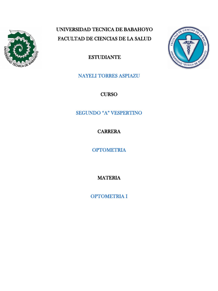 Gabinete Optométrico y Equipos Esenciales | PDF | Lentes | Córnea