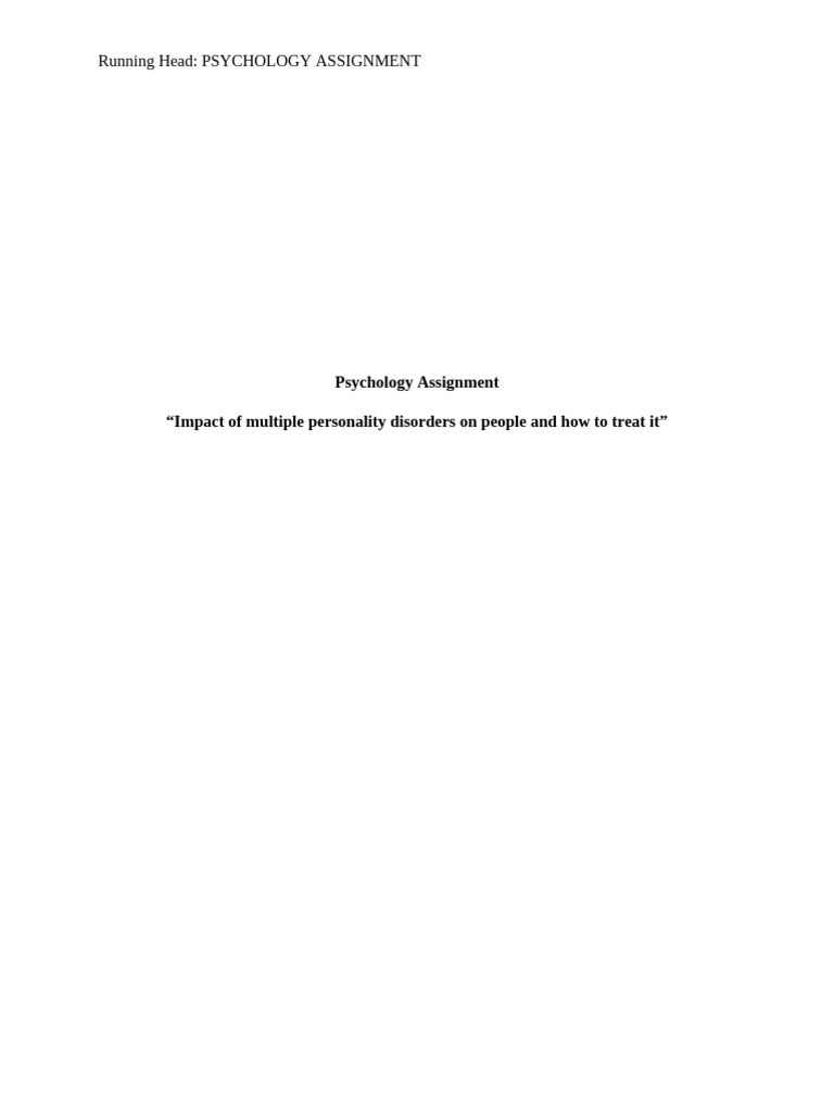 01 - REV Psychology Assignment - 2400 Words - HA - ZH | PDF ...