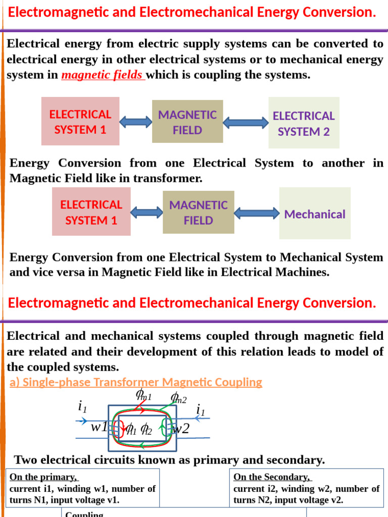 Energy Conversion | PDF | Transformer | Electricity