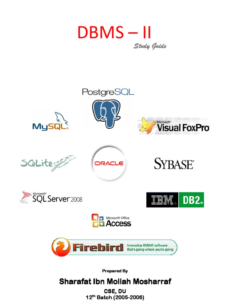 DBMS-II Study Guide | PDF | Database Transaction | Acid