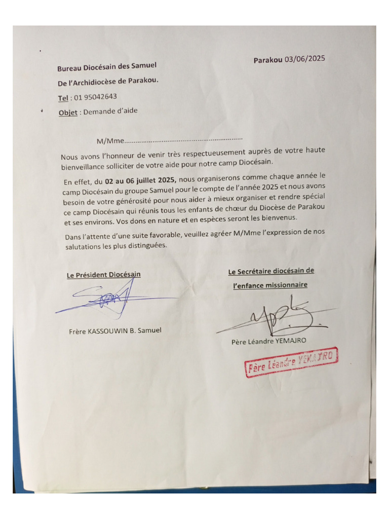 Demande D'aide | PDF