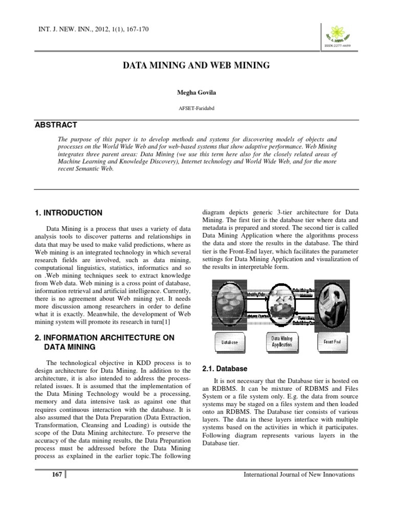 Data Mining And Web Mining Pdf Data Mining World Wide Web