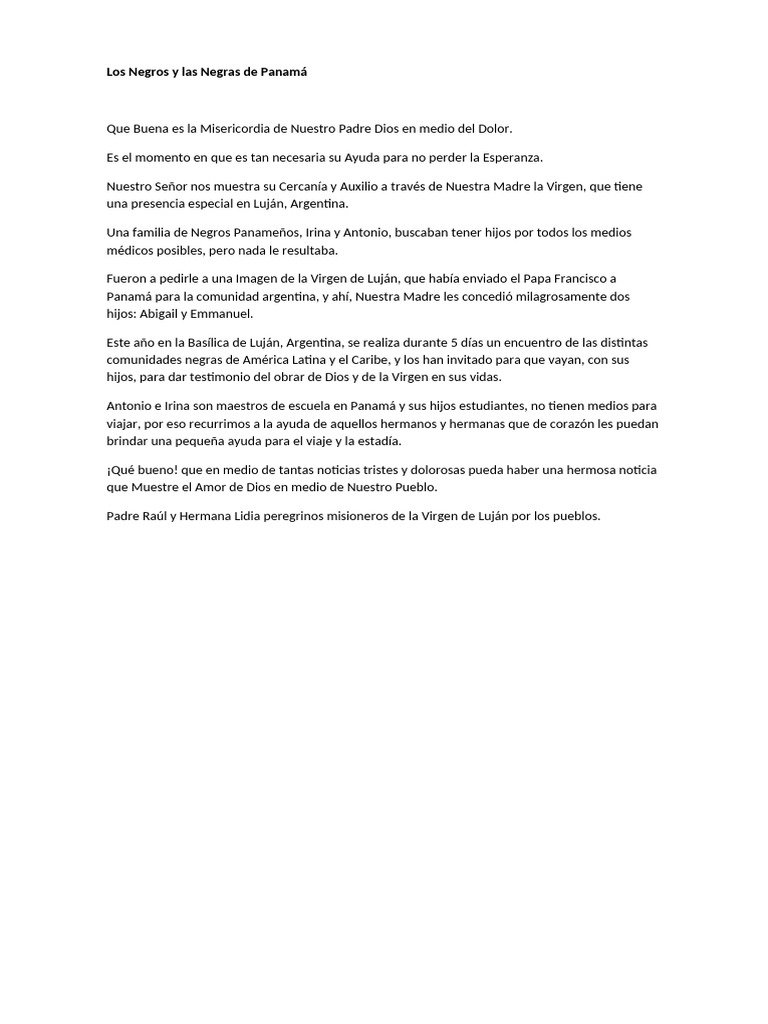 Los Negros de Panamá B | PDF