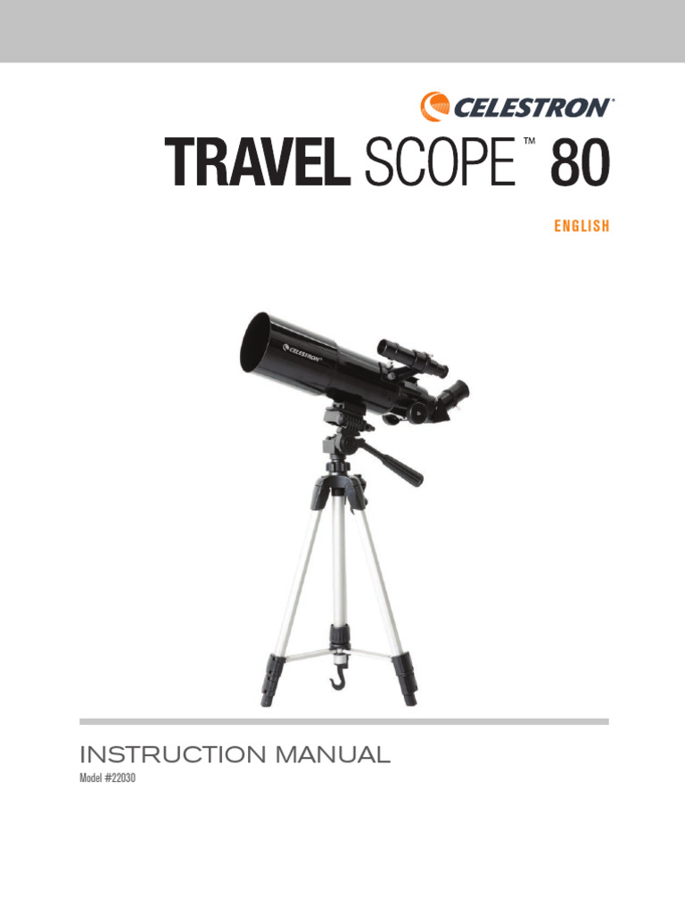 Travel Scope 80 Manual 5lang Web | PDF | Telescopic Sight | Tripod ...