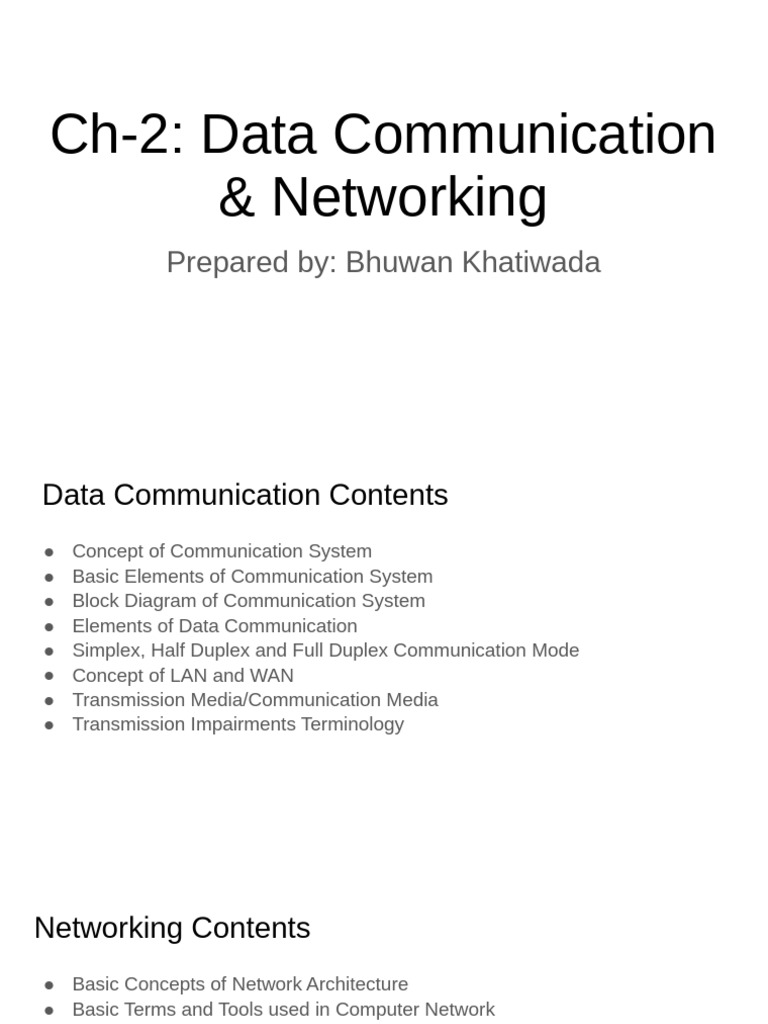 Ch-2 - Data Communication & Networking | PDF | Computer Network | Duplex (Telecommunications)