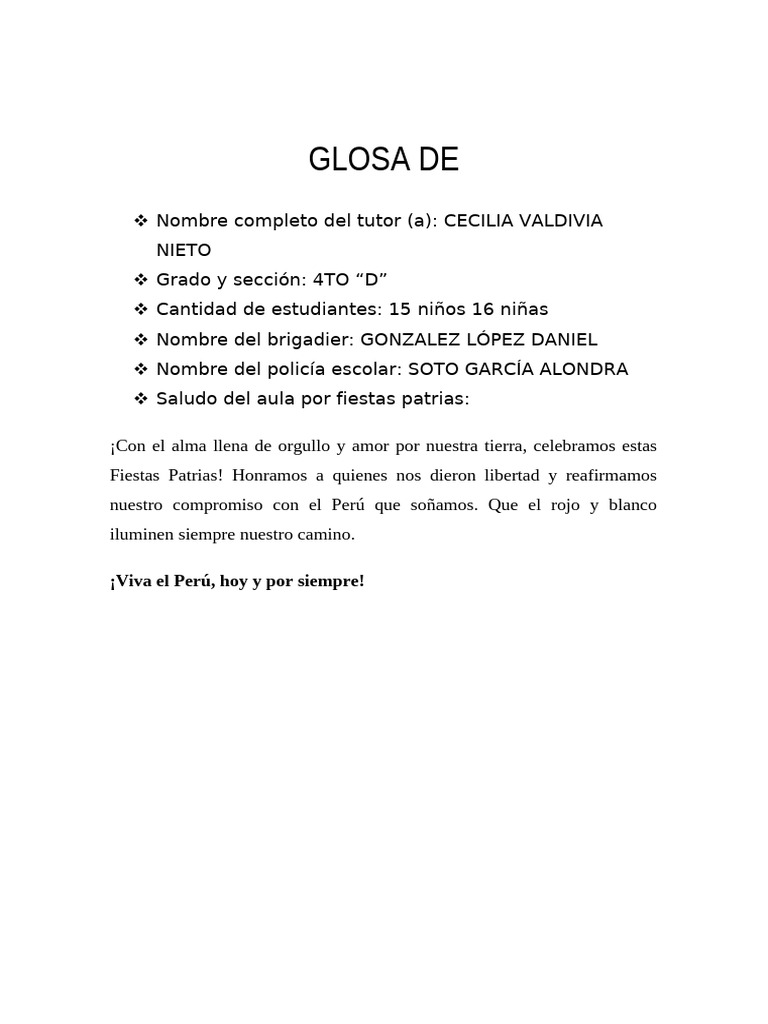 Glosa Cecilia | PDF