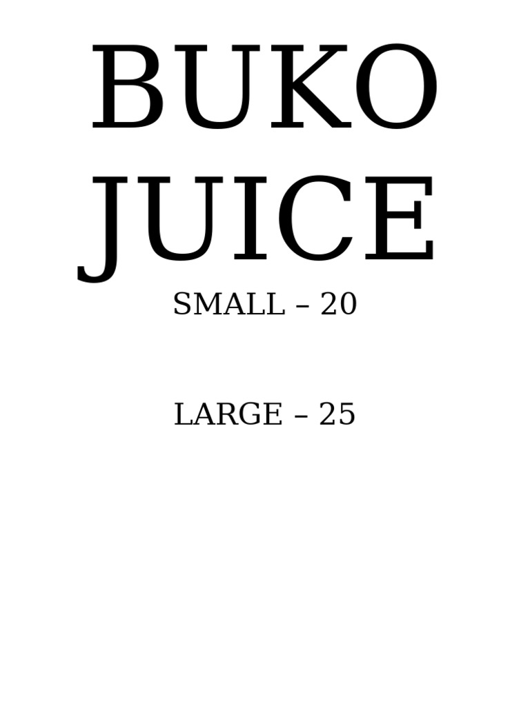 Buko Juice | PDF