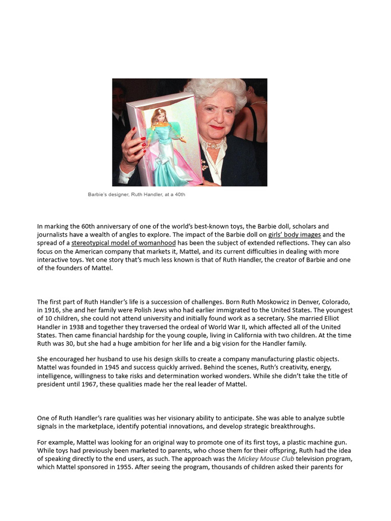 1.2 The Real Story of The Barbie Doll | PDF | Barbie