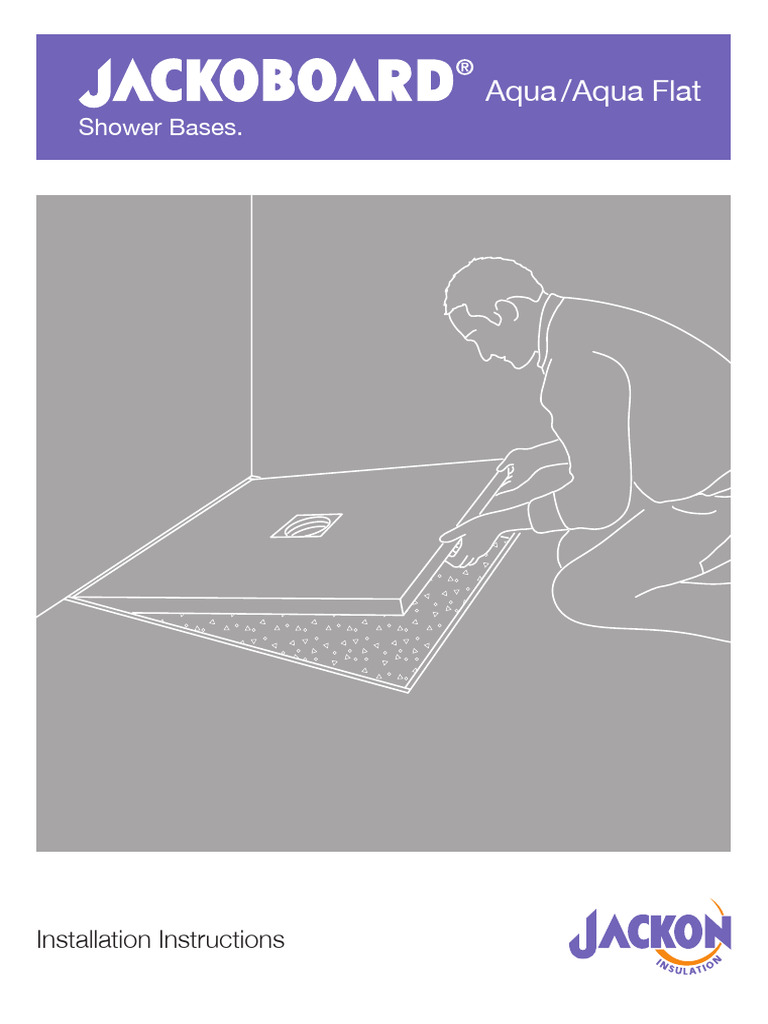 JACKOBOARD Aqua Shower Tray Installation Instructions | PDF | Tile | Shower