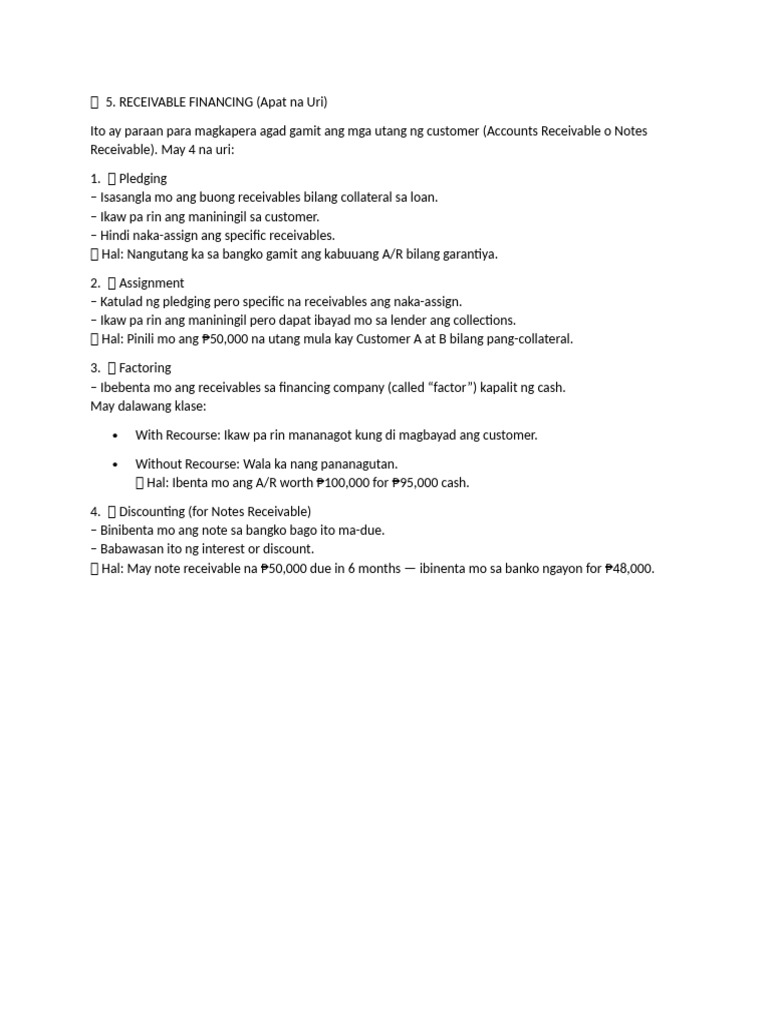 Receivable Financing | PDF