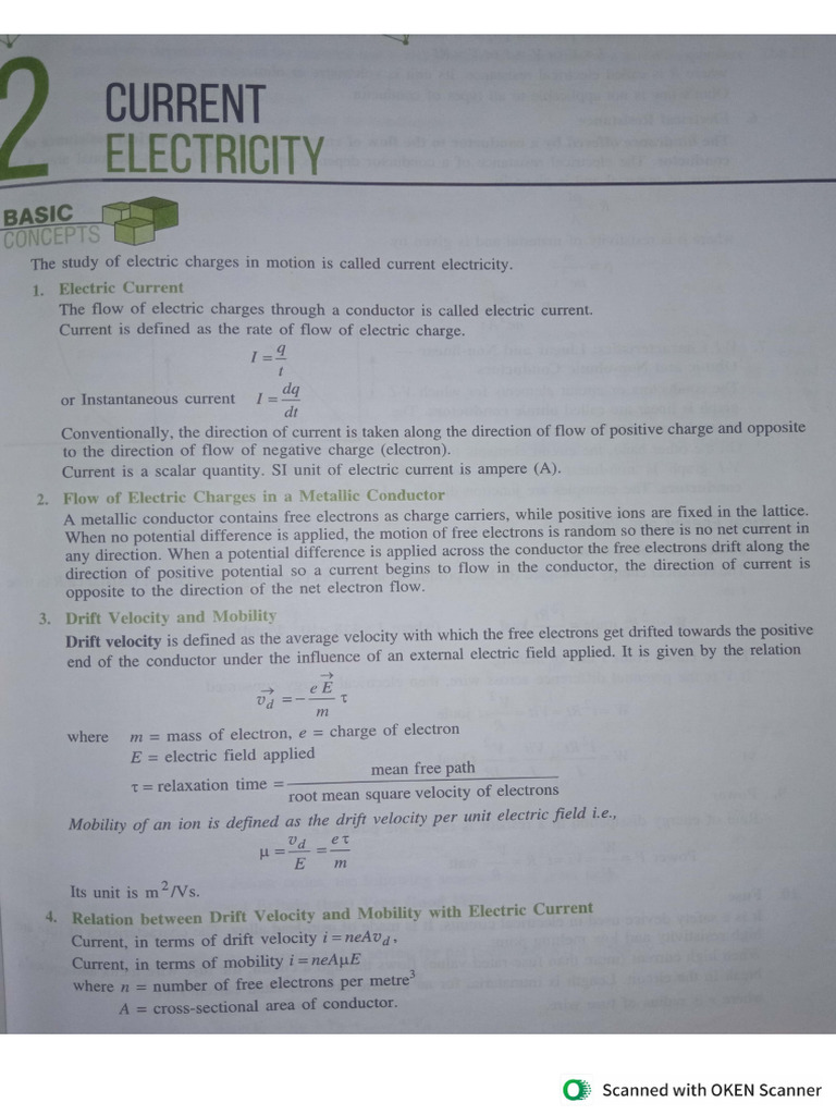 Chapter 3 Current Electricity Notes Pdf