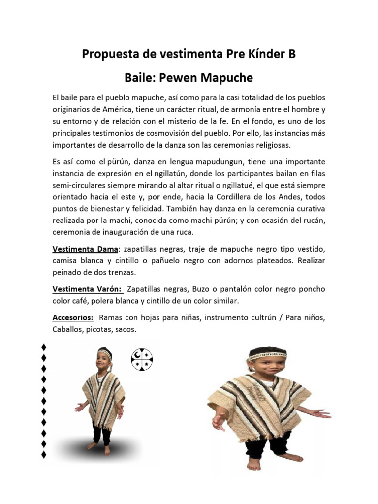 Vestimenta para Baile Pewen Mapuche | PDF