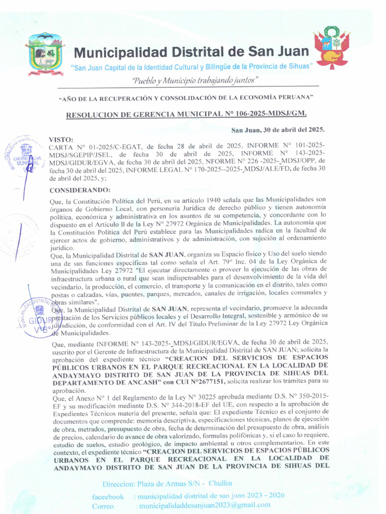 Resolucion+expediente+tecnico+plaza20250604 10562773 20250605 204023 474 | PDF