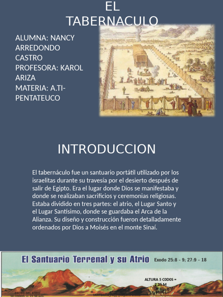 El Tabernaculo | PDF | Tabernáculo | Santo de los santos