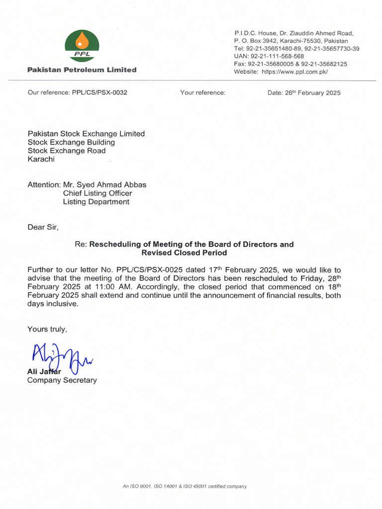 PPL Rescheduled | PDF