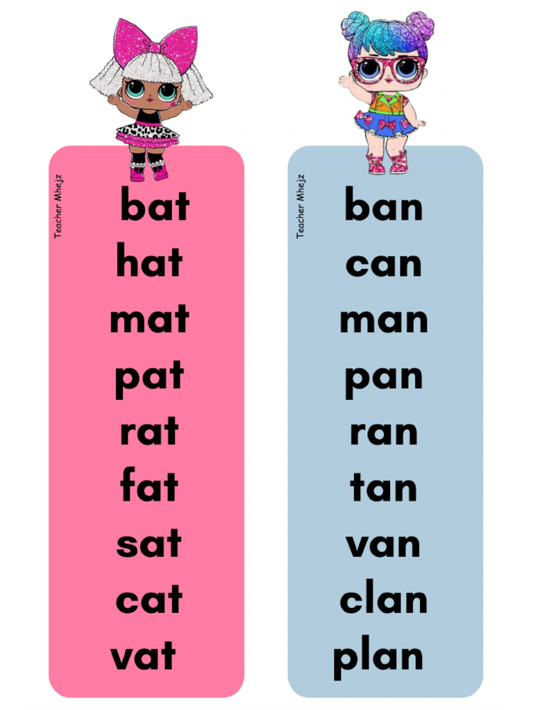 New Lol Doll Word Family - Free Grade 1 Files-Teacher Mhejz | PDF