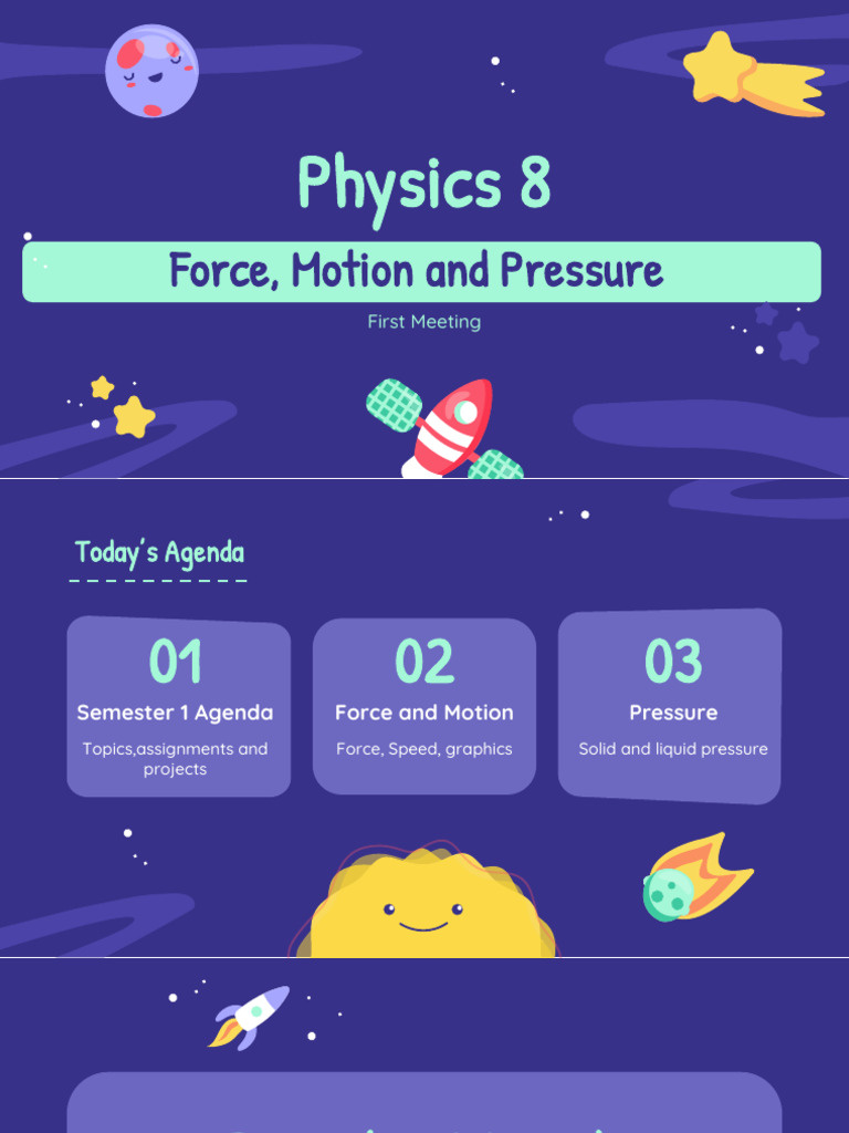 Force, Motion, and Pressure Overview | PDF | Force | Pressure