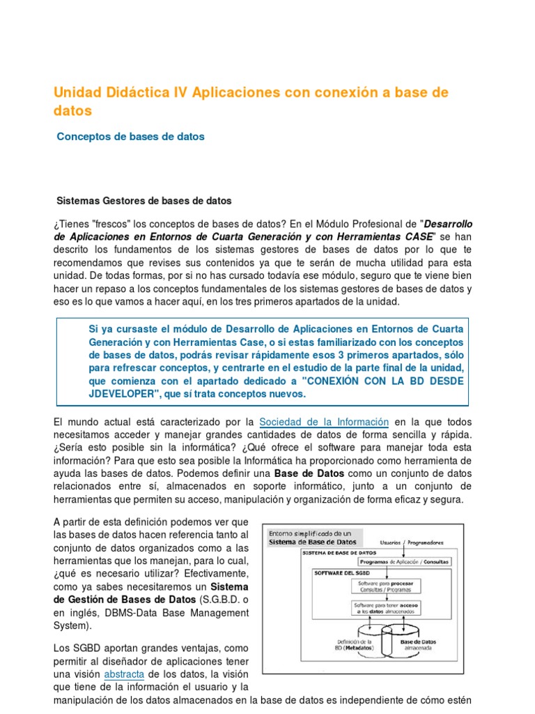 Conceptos de Bases de Datos | PDF | SQL | Bases de datos