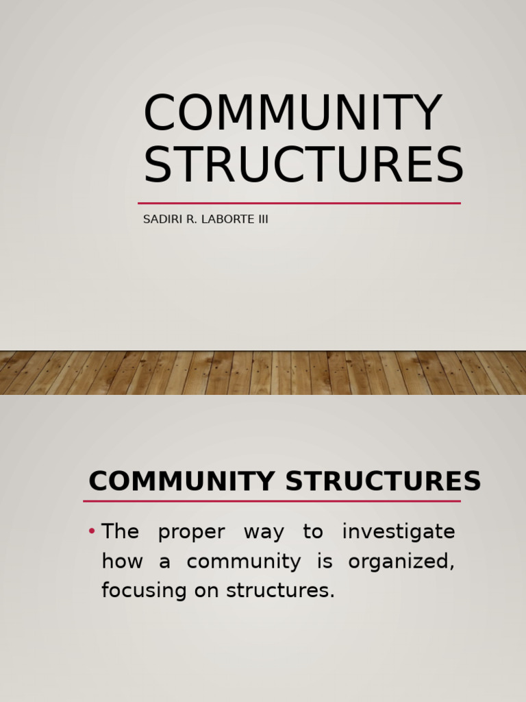 Community Structures | PDF | Community | Value (Ethics)
