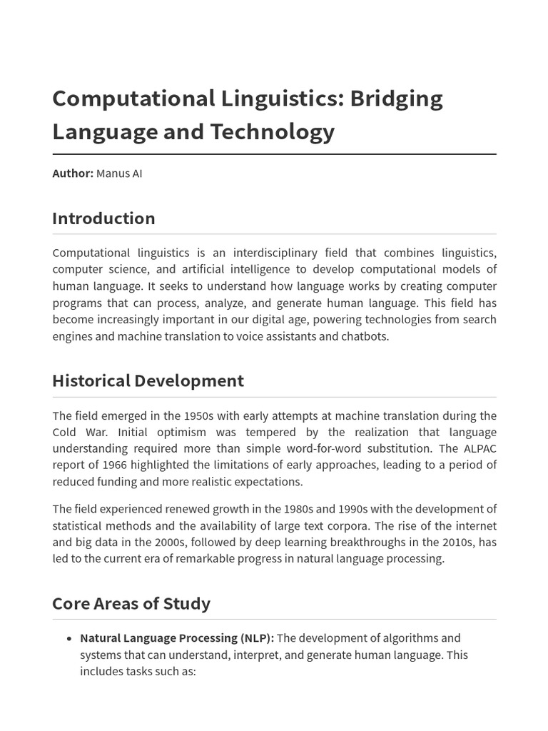 18 Computational Linguistics Pdf Artificial Intelligence