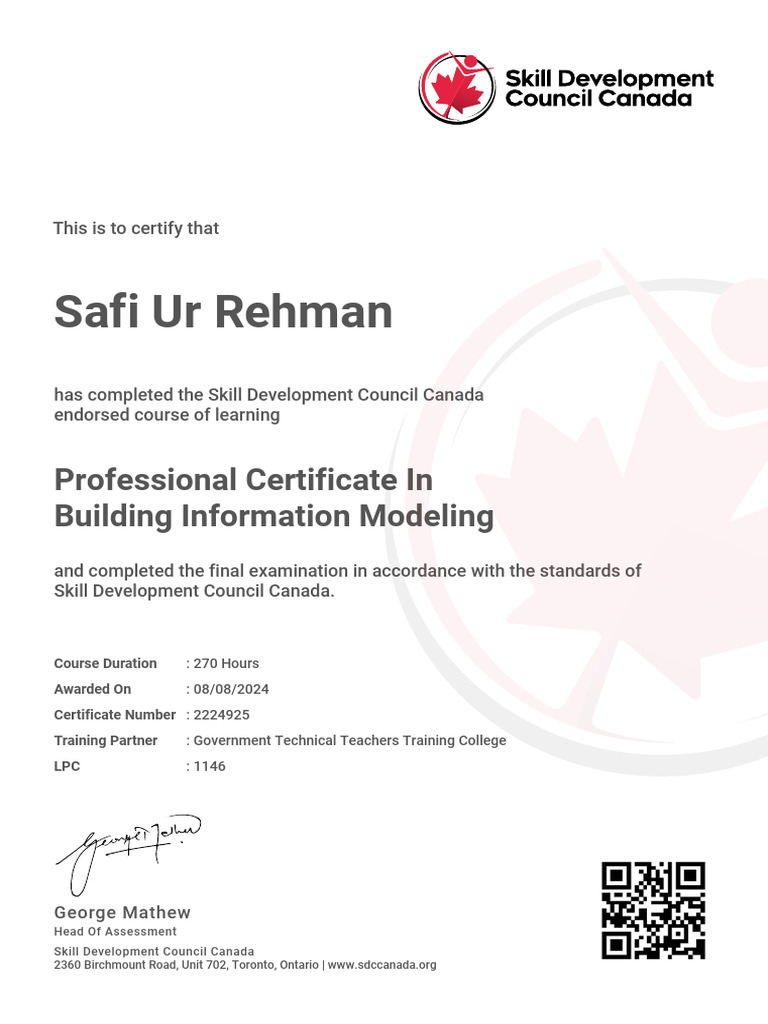 SDC Sample Certificate | PDF