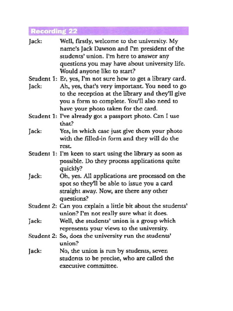 Audio Script Unit 14 | PDF