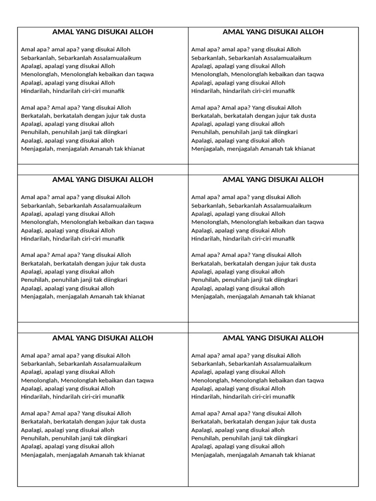 Amal Yang Disukai Alloh | PDF