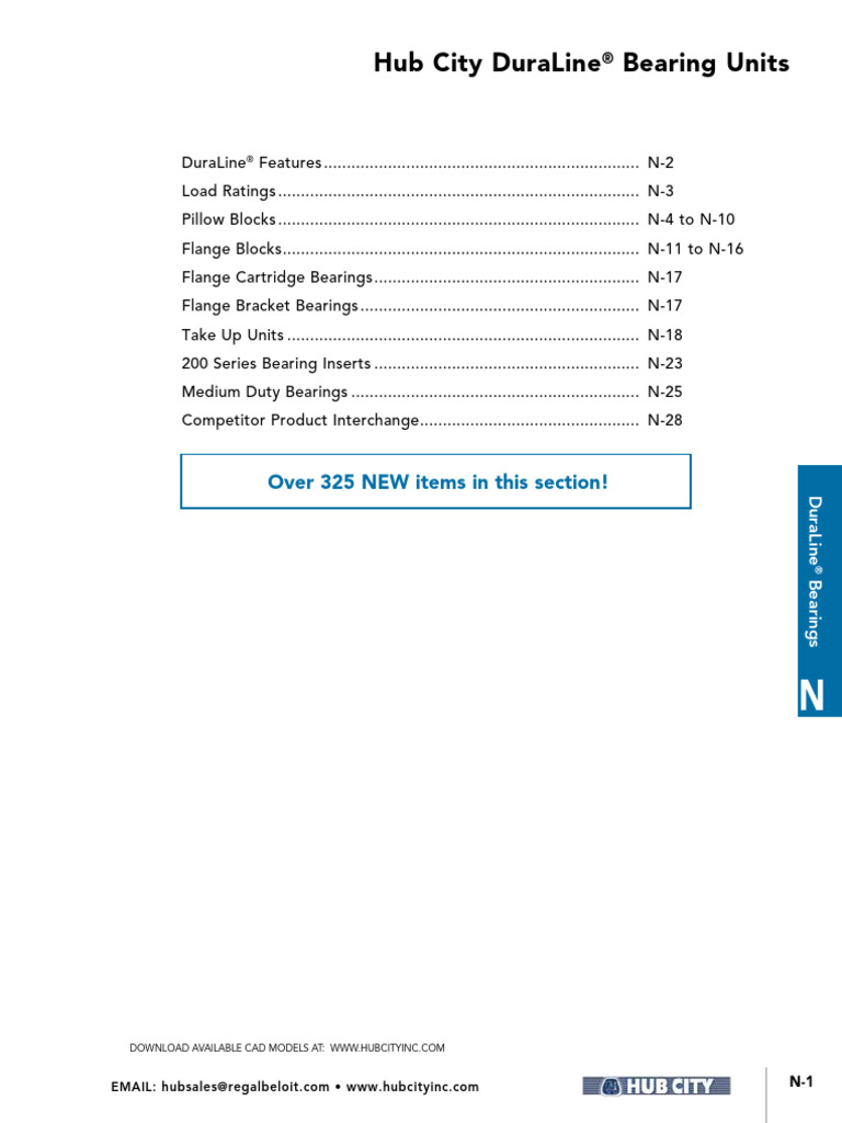 MBC N DuraLineMountedBearings | PDF | Bearing (Mechanical) | Mechanical Engineering