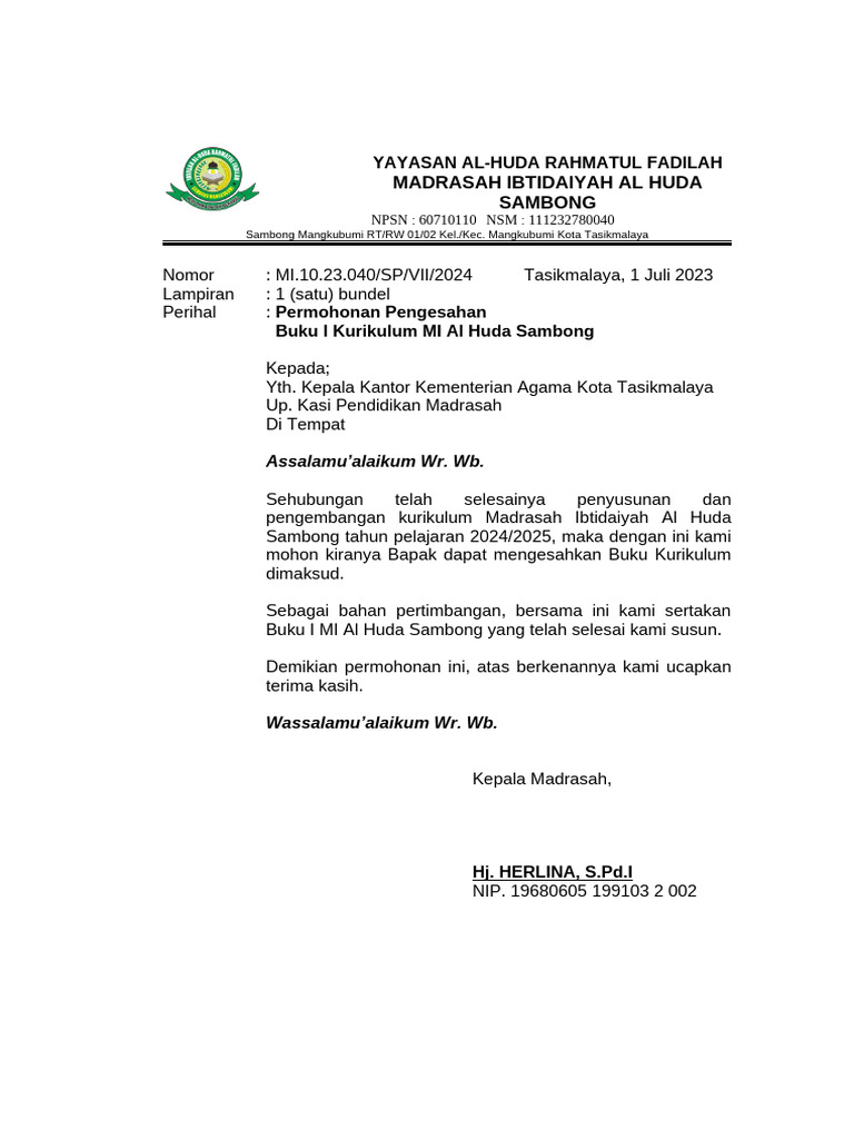 Surat Permohonan | PDF