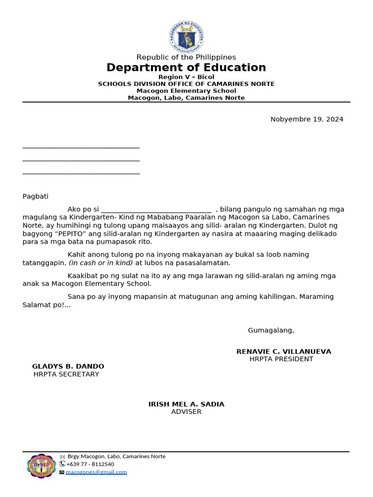 Solicitation Letter | PDF