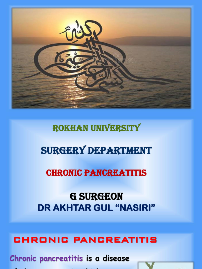 Chronic Pancreatitis Overview and Treatment | PDF | Pancreas | Diseases ...
