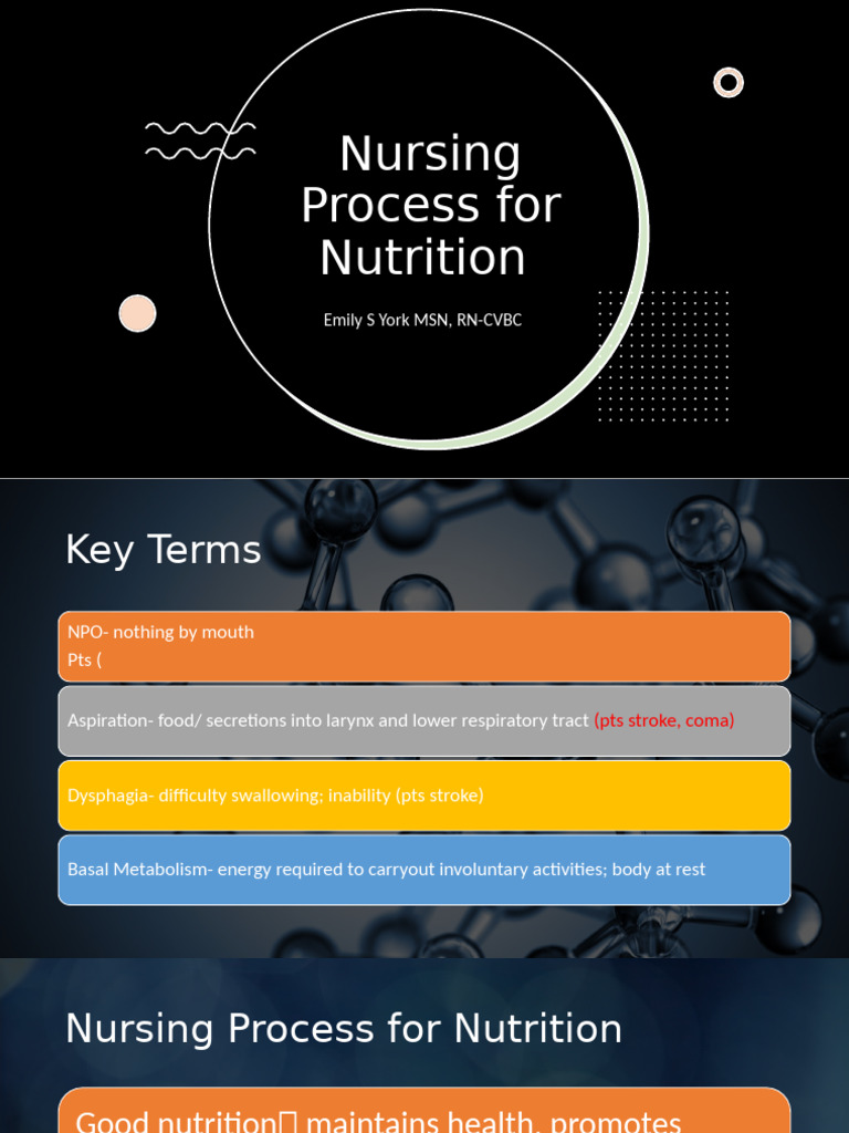Week 6 - Nutrition (Nursing) | PDF | Nutrition | Diet & Nutrition