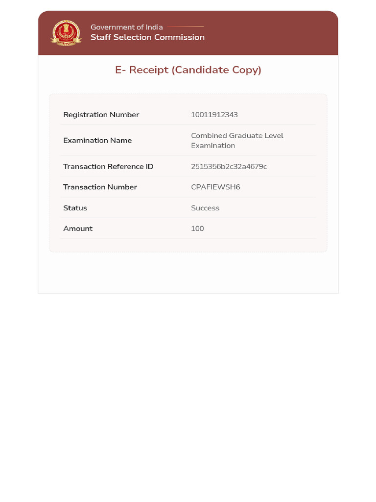 Fee Reciept | PDF