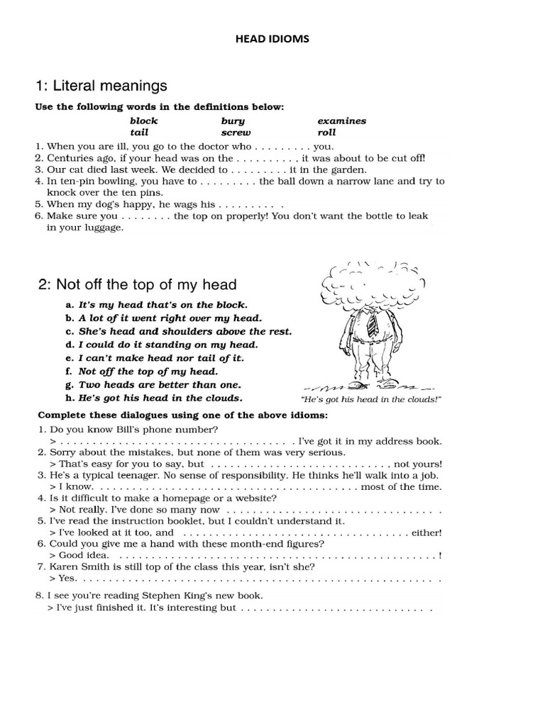Head Idioms - HS | PDF