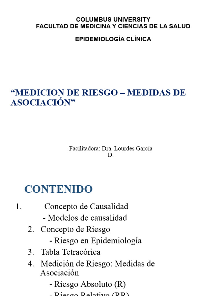 Medicion de Riesgo 2 | PDF | Riesgo | Epidemiología