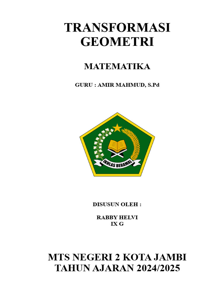 Hasil Rotasi Titik dalam Geometri | PDF