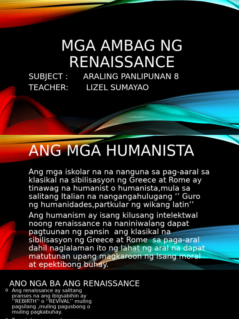 Mga Ambag NG Renaissance | PDF