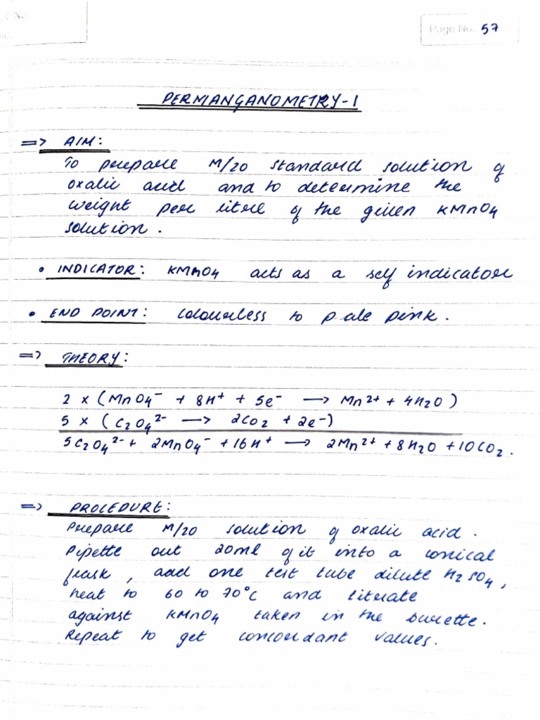 Permanganometry 1 | PDF